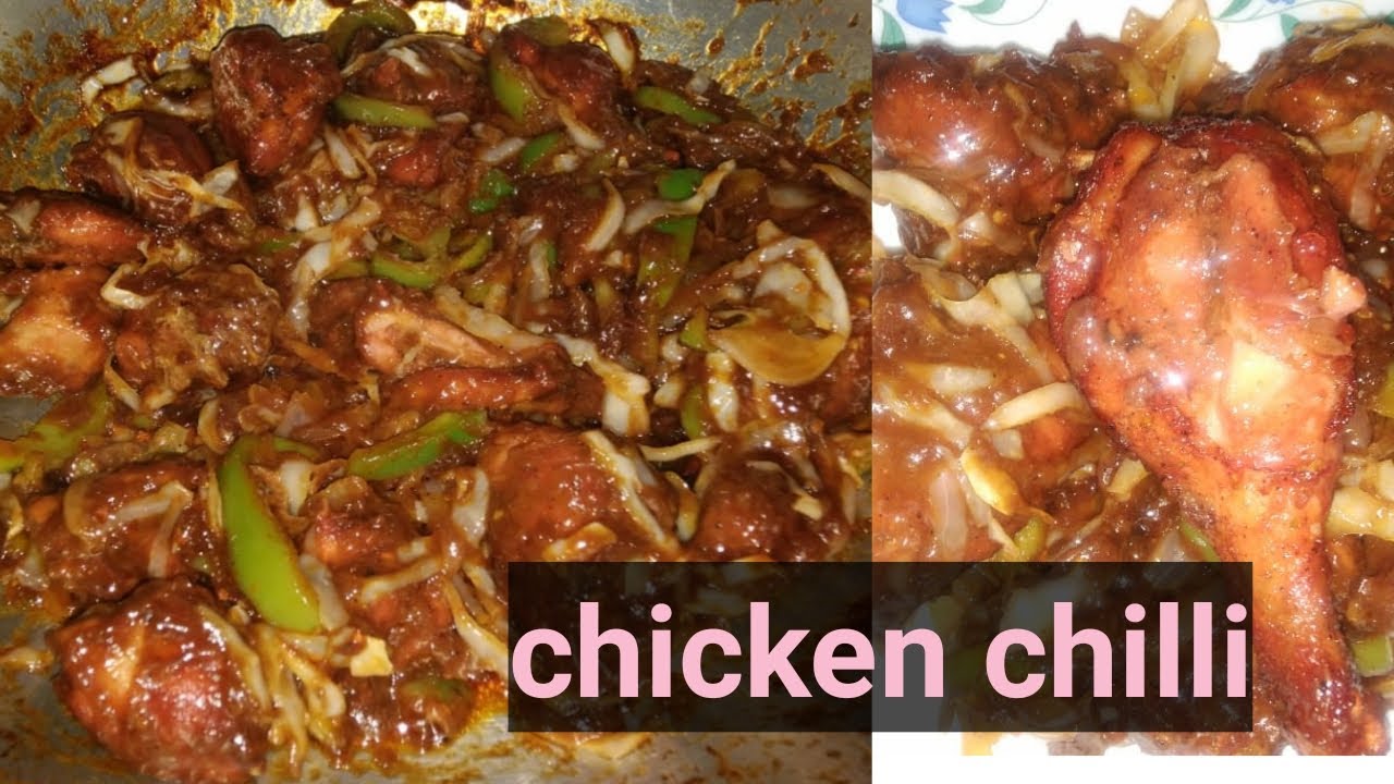 chicken chilli/chilli chicken/restursnt style chicken chilli/a one ...