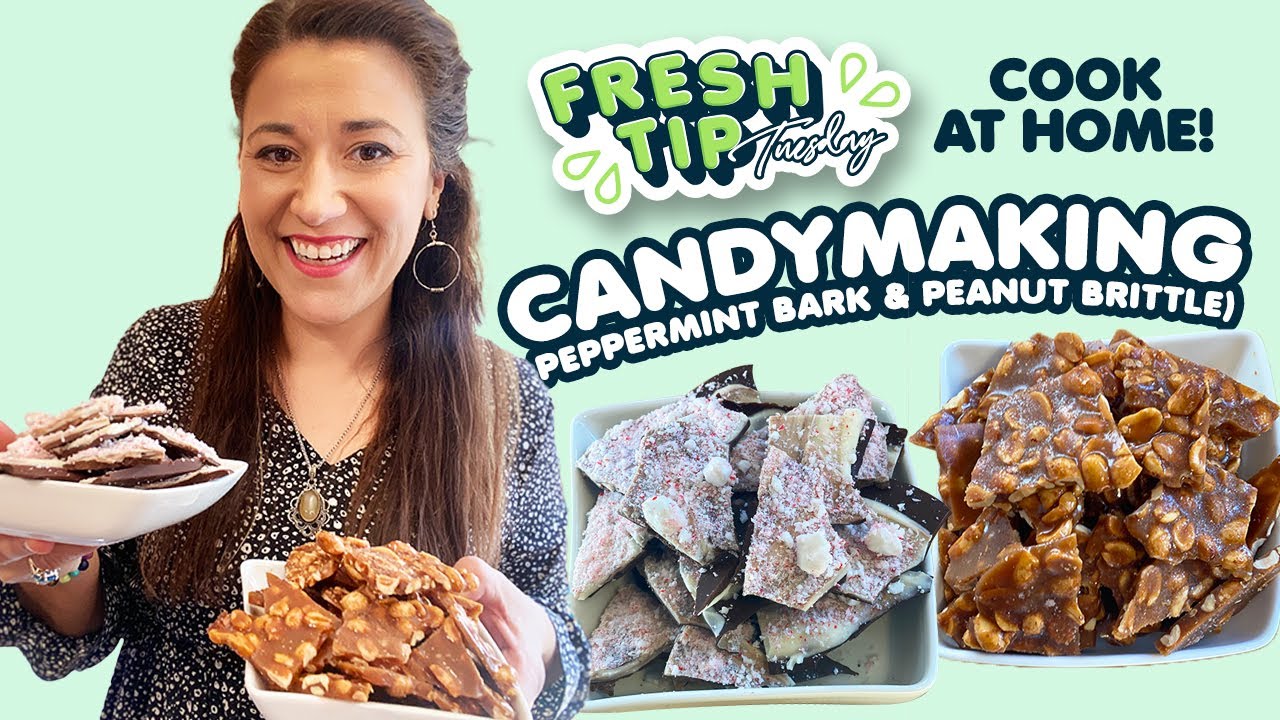 Candy Making // How to make Peanut Brittle and Peppermint Bark - YouTube