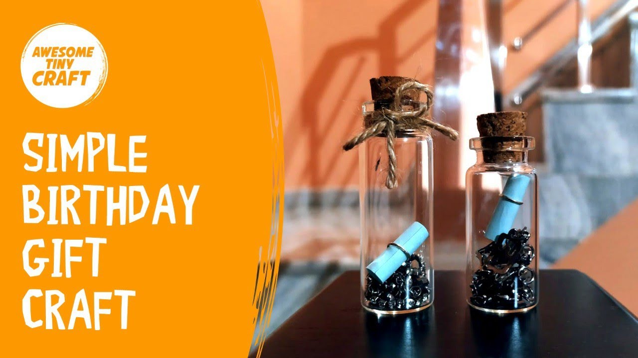 Simple birthday gift craft - YouTube