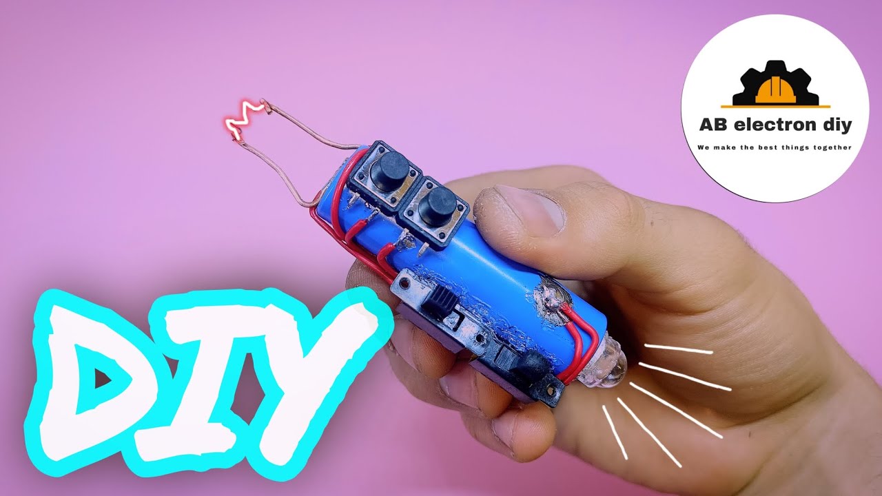 How to make an electric lighter with a powerful flashlight (DIY) - YouTube