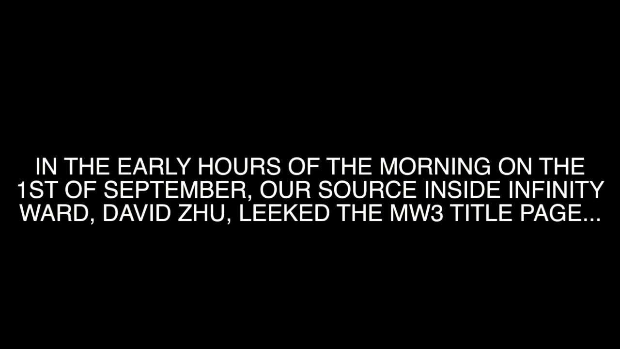 **MW3 LEAKED TITLE SCREEN** - YouTube