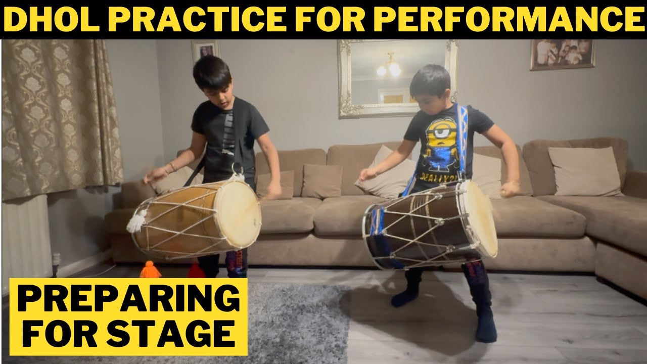 DHOL PRACTICE FOR UPCOMING DHOL PERFORMANCE ON STAGE | DHOL LESSON PRACTICE FOR PERFORMANCE ...