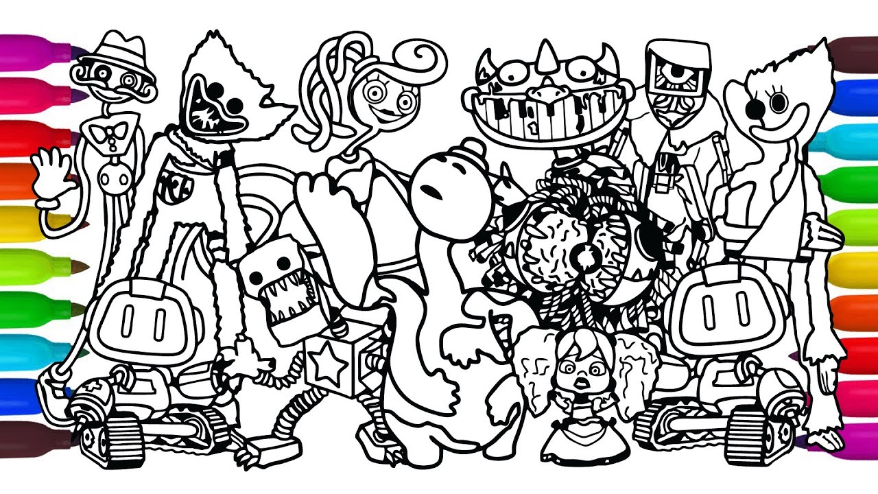 Poppy Playtime Chapter 4 Big Coloring Pages / How to Color Main Bosses ...