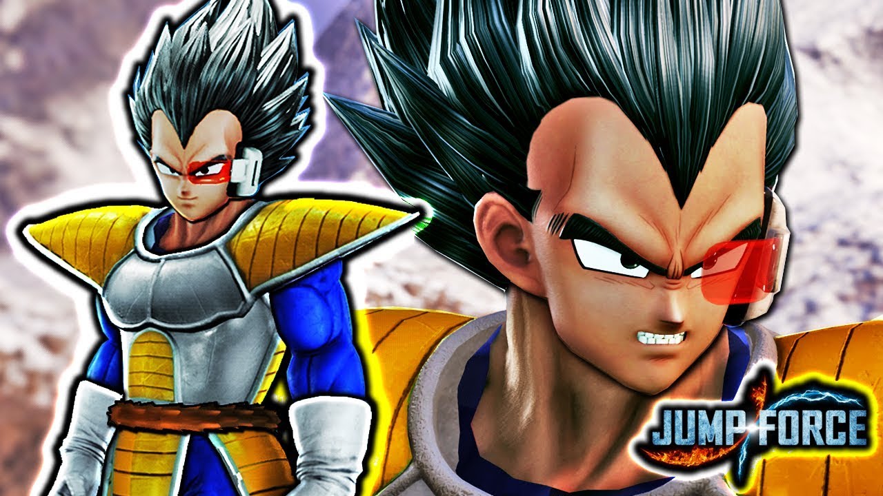 NEW SAIYAN SAGA VEGETA IN JUMP FORCE! Scouter Vegeta Costume Gameplay ...