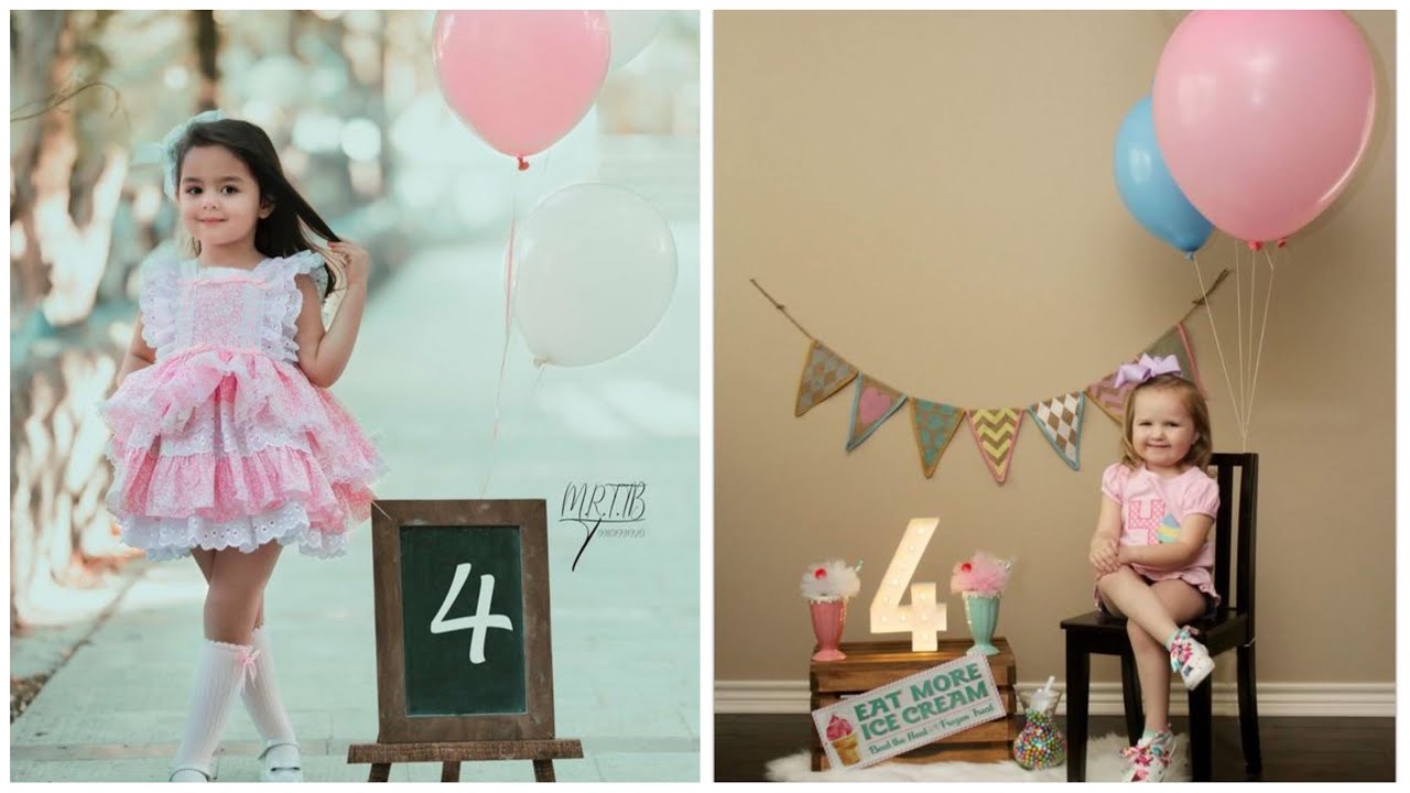 4th Year Birthday Photoshoot Ideas || Fourth Birthday Photoshoot ||4th ...