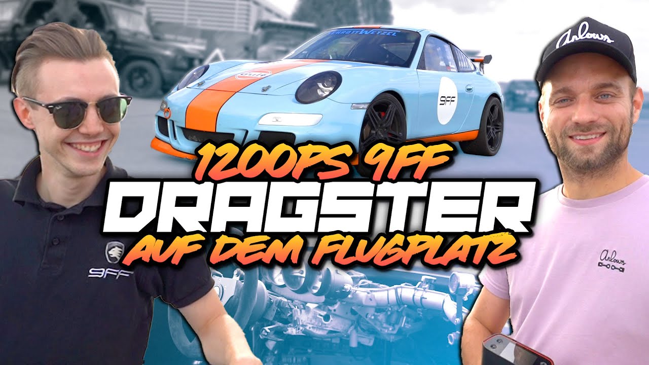 Wir testen den 1200PS 9ff DRAGSTER auf dem FLUGPLATZ! | Philipp Kaess ...