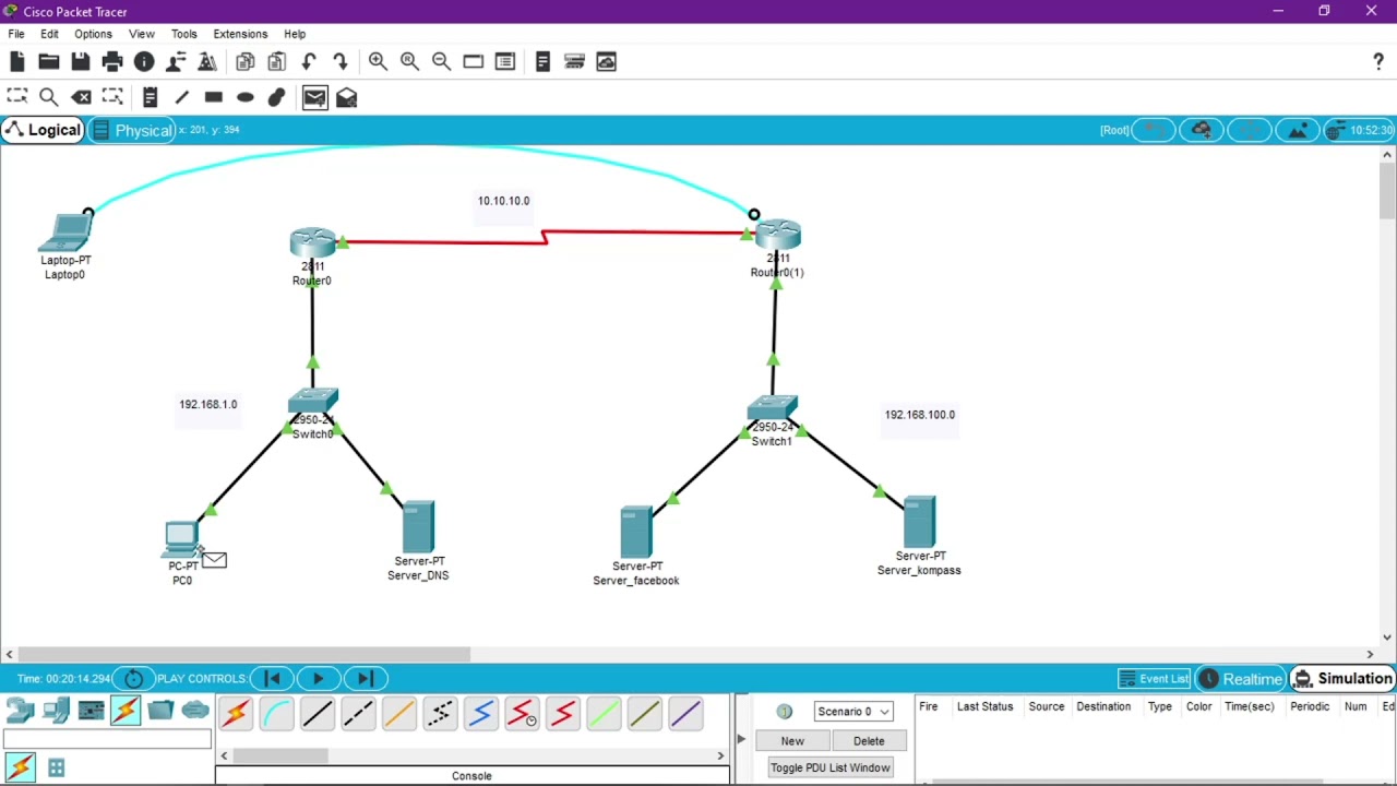 UAS DNS dan Web Server Cisco Packet Tracer - YouTube