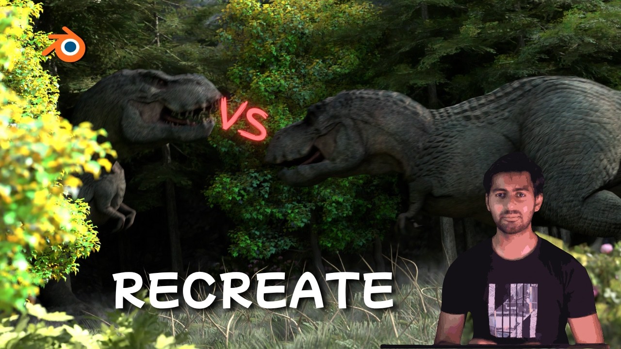 T-Rex VS T-Rex Fight Animation || Blender 3d - YouTube