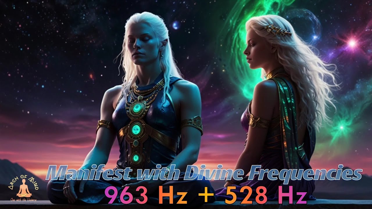 🧘‍♀️Manifesting with Divine Frequencies | 963 Hz + 528 Hz | Higher ...