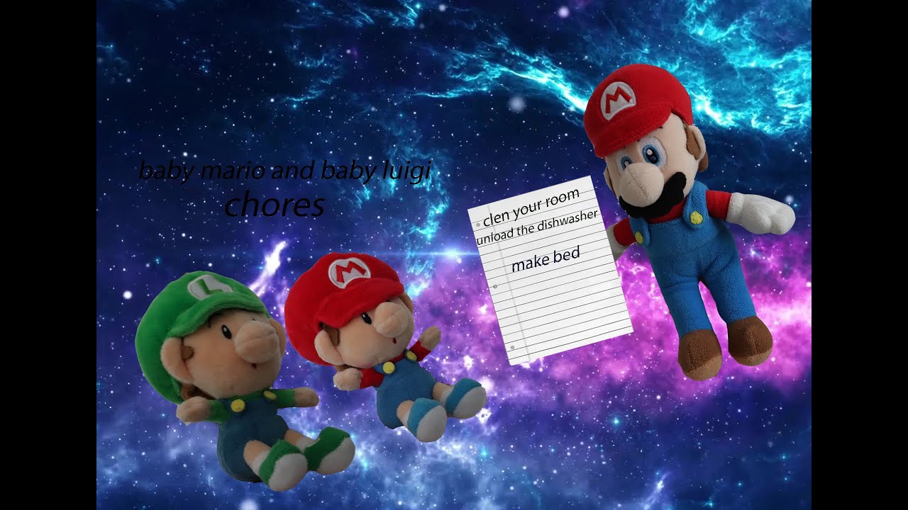baby mario and baby luigi chores! super mario aiden - YouTube