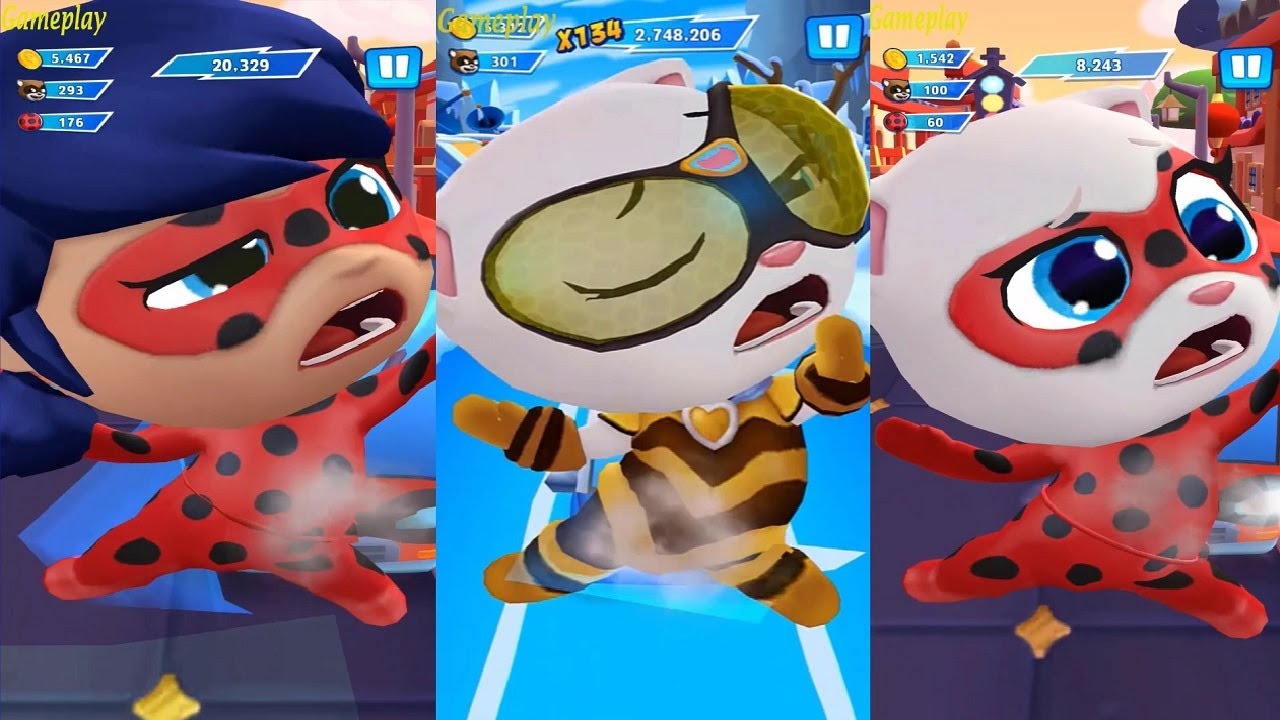 Talking Tom Hero Dash New Update New Character Miraculous Ladybug VS ...