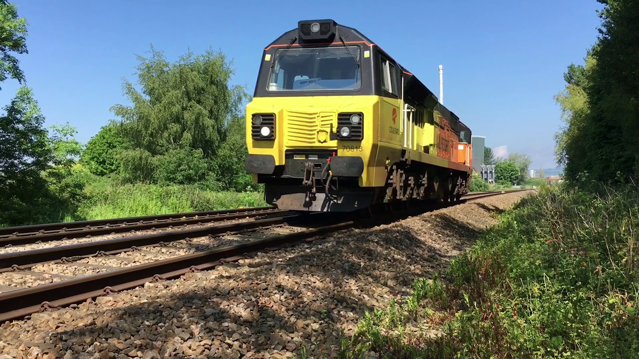 Colas Rail Freight Class 70813 Running Light Passing Marsh Barton ...