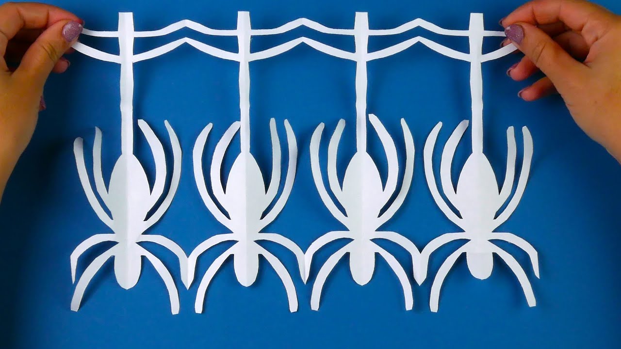 Paper Cutting Design 🎃 Halloween decorations for 5 minutes Crafts ...
