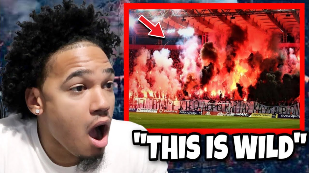 American Athlete First Time Watching Gate 7 Olympiakos Ultras - BEST ...