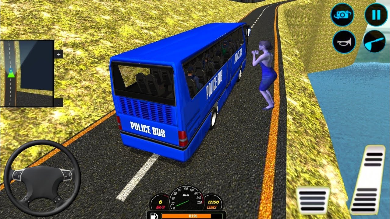 Us Police Bus Mountain Driving Sim Gameplay 12 || Best Police Bus Game ...