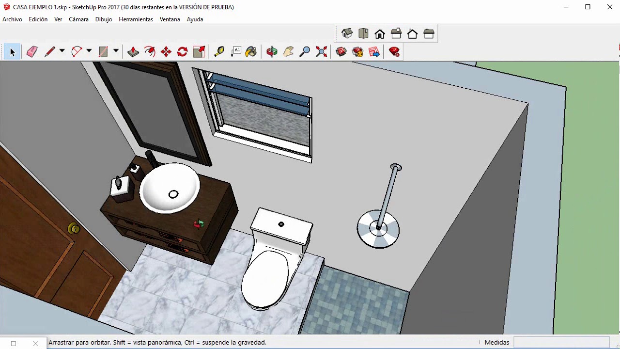 Dibujar en Sketchup PARTE 2 (Textura de piso - Techo) - YouTube