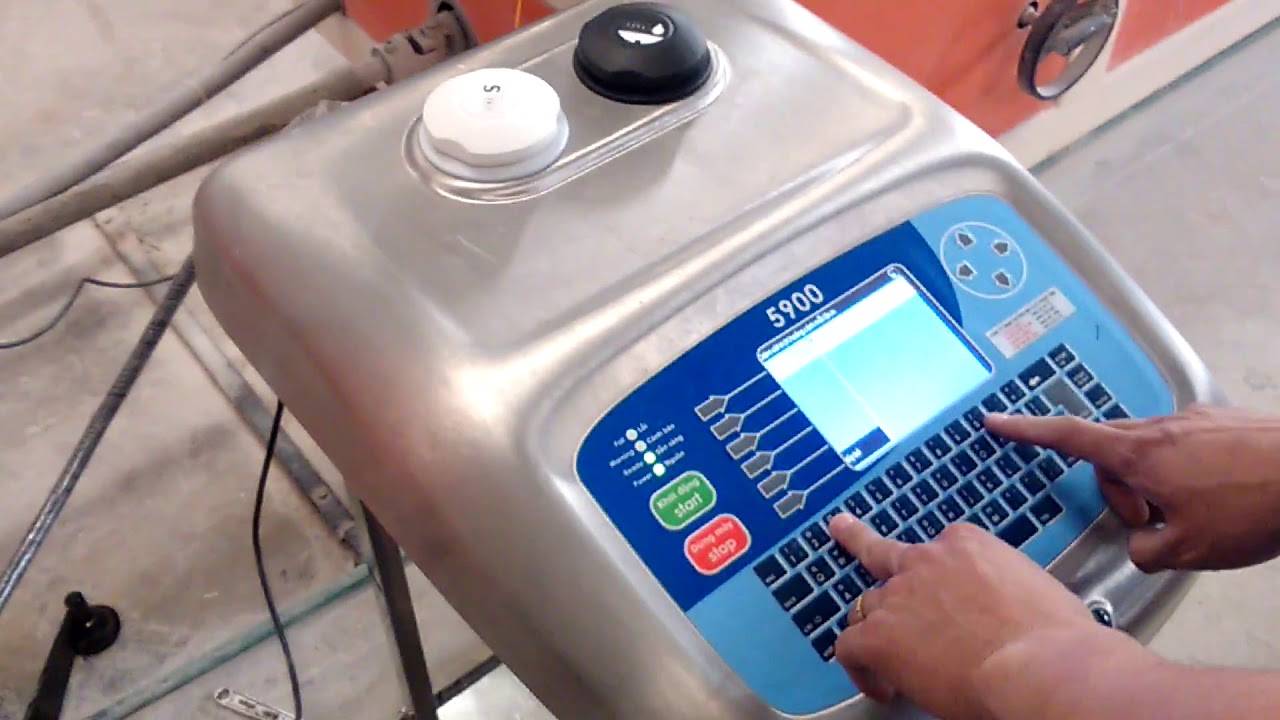 Máy in phun Linx 5900 thanh nhựa - YouTube