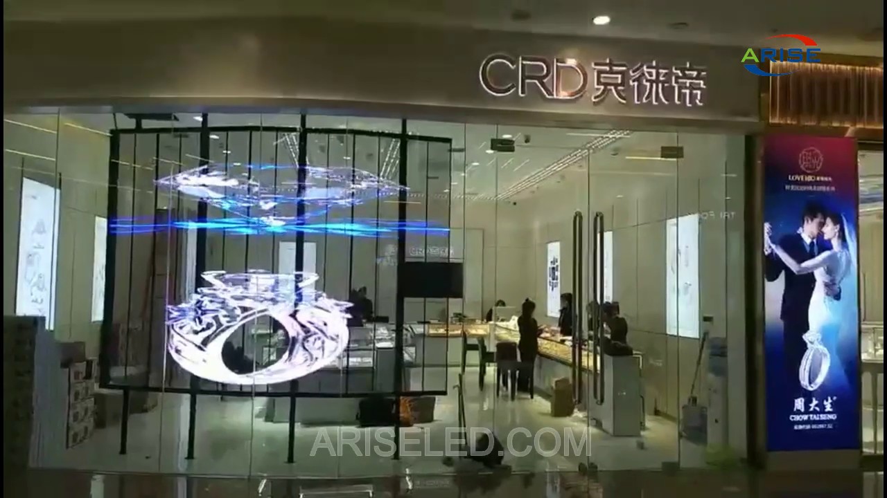 High brightness See Through Led Panels Transparent led display screen ...