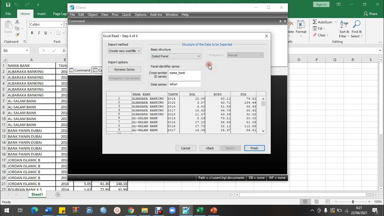 Membuat Workfile Pada Eviews 10 (Data Panel) - YouTube