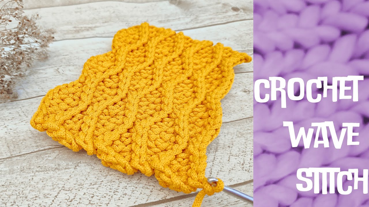 Crochet Wave Stitch | Simple pretty crochet stitch - YouTube