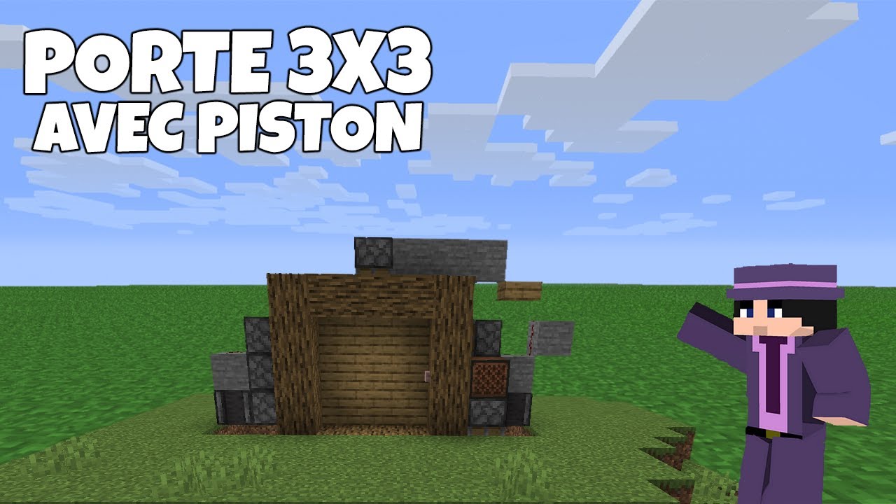 Faire une porte 3x3 avec des pistons sur Minecraft ! ️ - YouTube