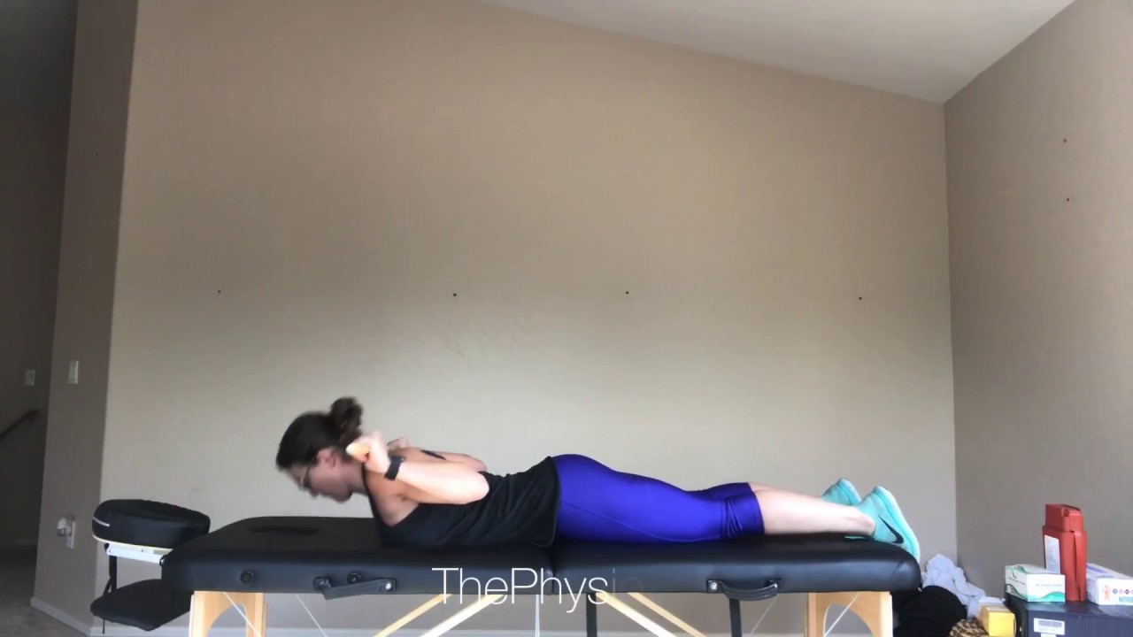 Shoulder stability: prone pvc/bar behind head OH press - YouTube