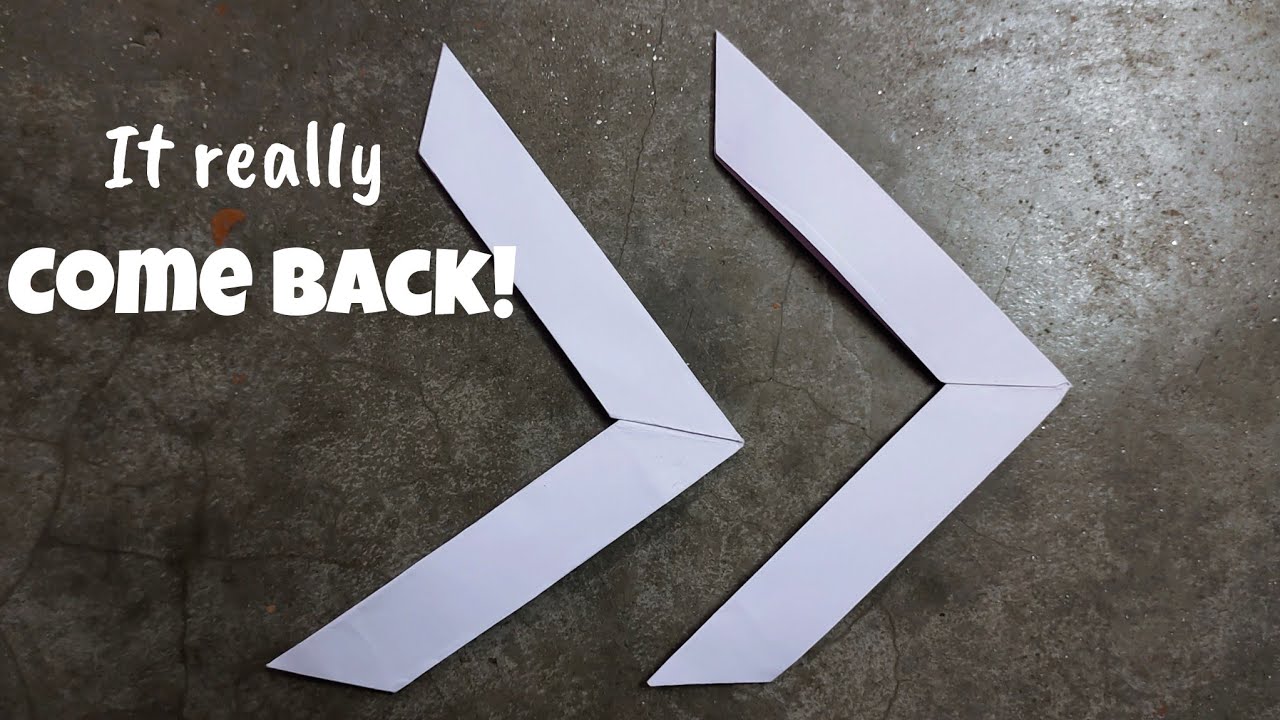 Easy Origami Boomerang ll How To Make A Paper Boomerang - YouTube