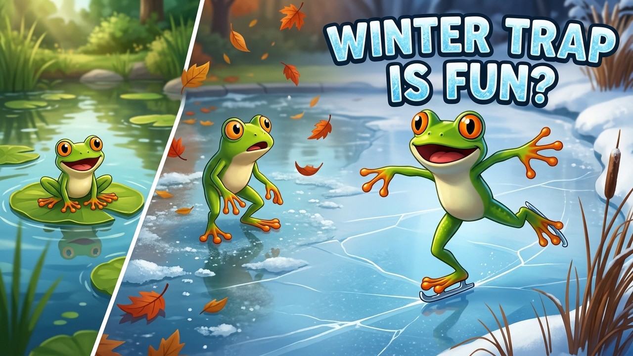 A Frog's Cozy Pond Turns to Ice! - YouTube