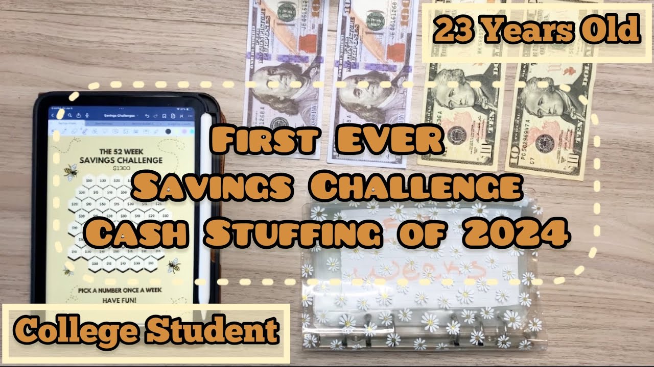 FIRST EVER Savings Challenge Cash Envelope Stuffing of 2024 || 23 Year ...