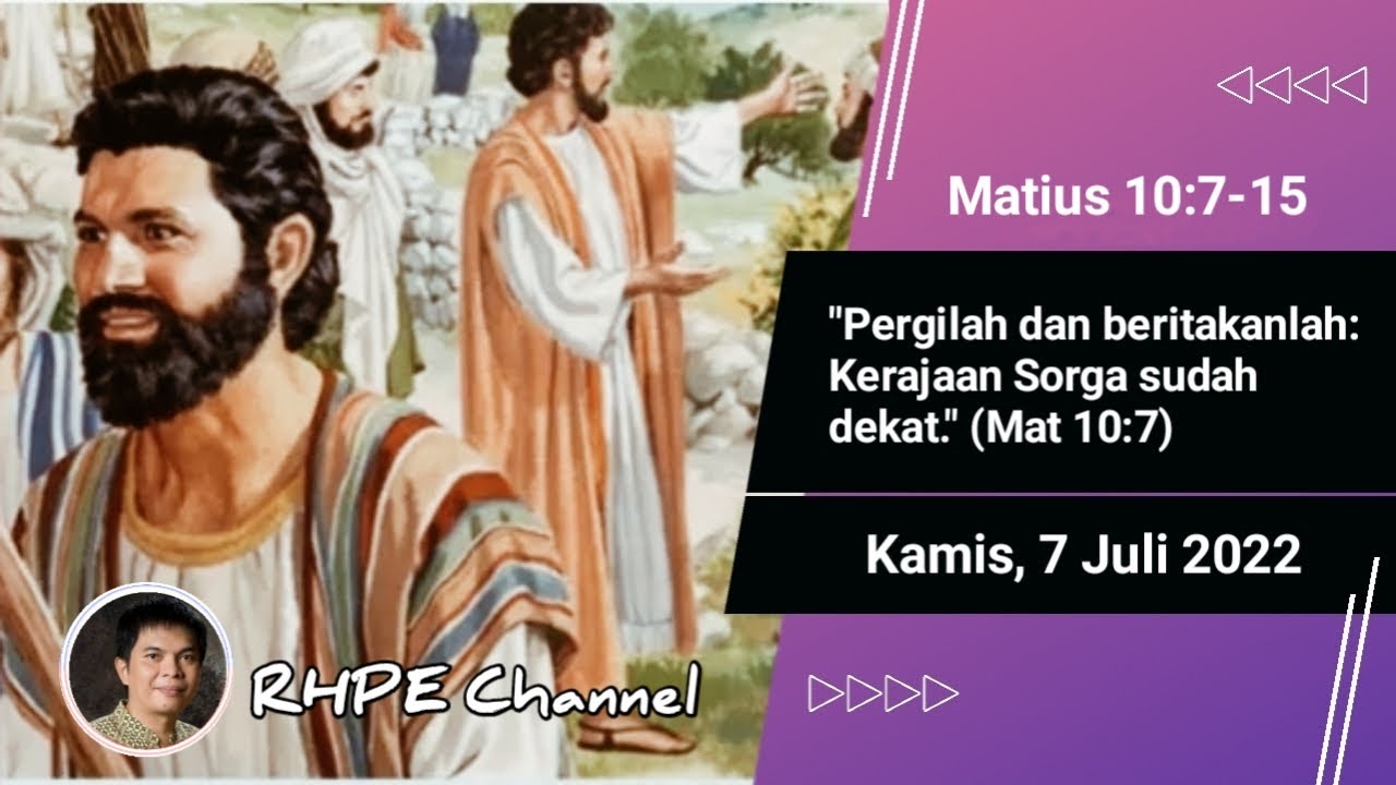 Matius 10:7-15//Renungan Harian #renungansingkat #renunganharian # ...