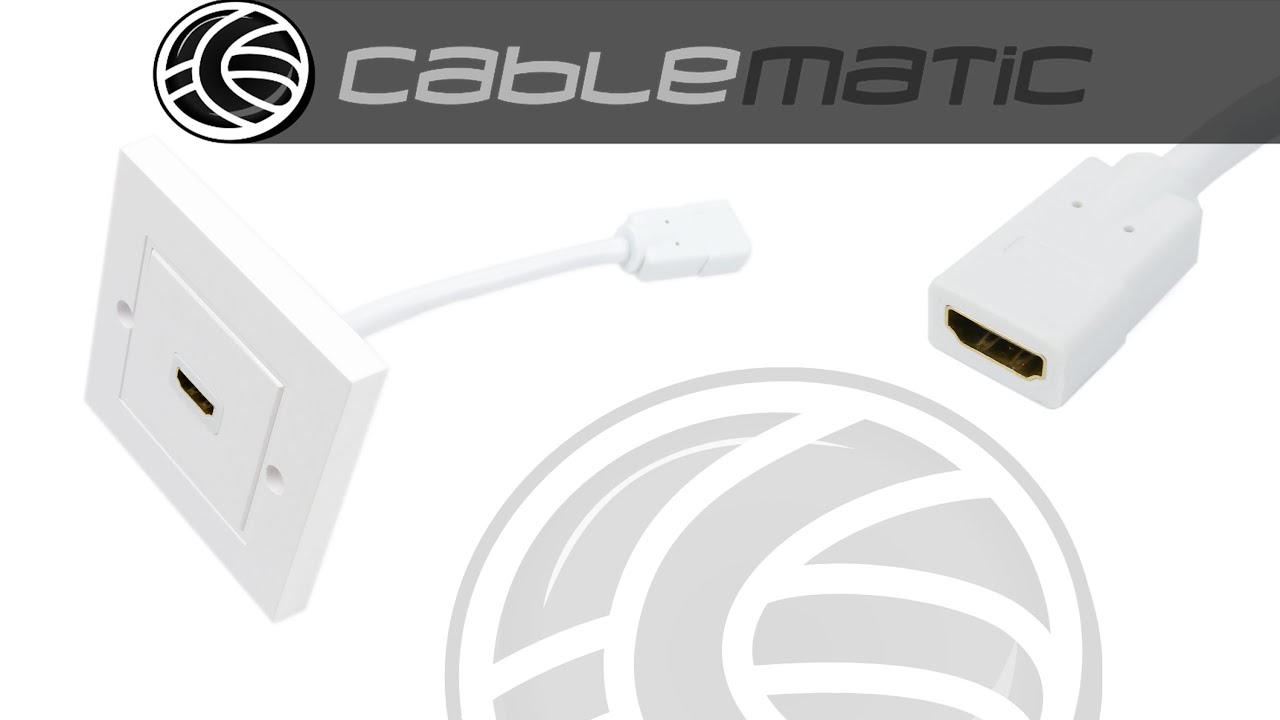 Caja de pared canaleta 80x80 1 HDMI hembra con cable configurable ...