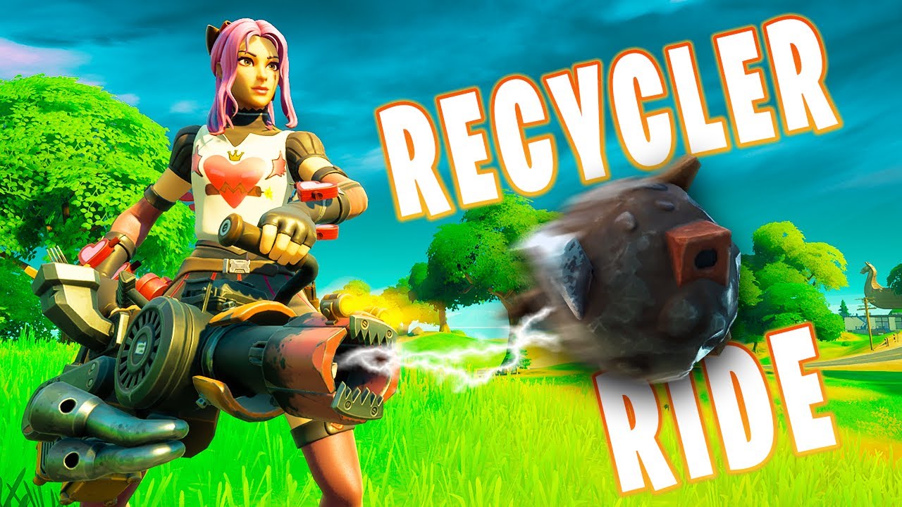 How to Ride a Recycler Gun in Fortnite! - YouTube
