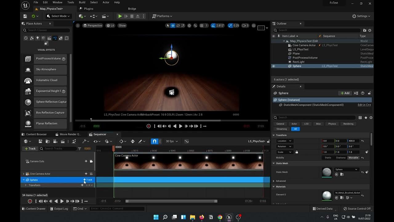 25 | Tutorial | Simulating Physics in Sequencer | Unreal Engine 5 - YouTube