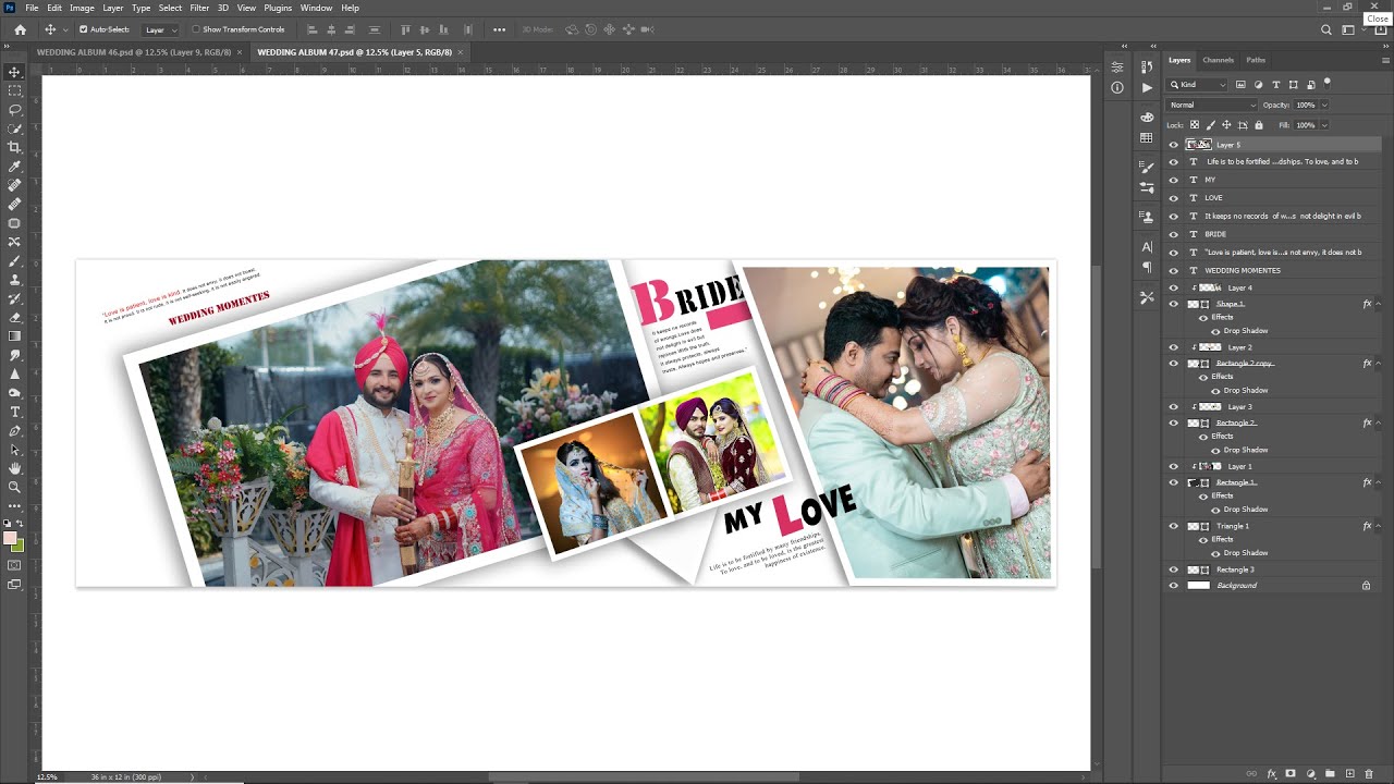 wedding album design\\editing\\in photoshop @Satheesh-Creations - YouTube