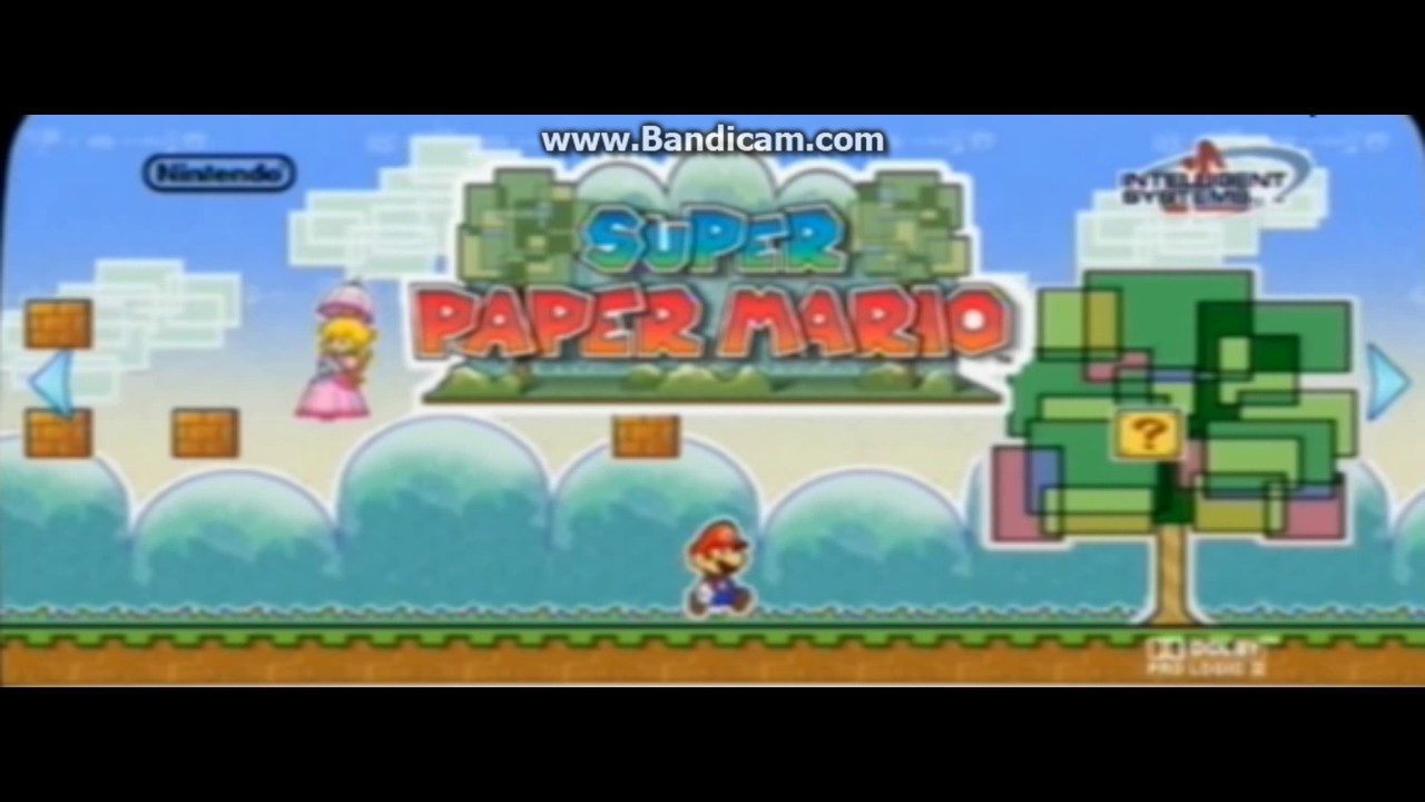 Wii Menu: Super Paper Mario (without music & sound) - YouTube