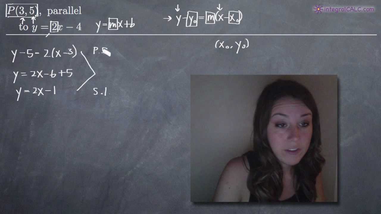 Equation of a line in point-slope form (KristaKingMath) - YouTube