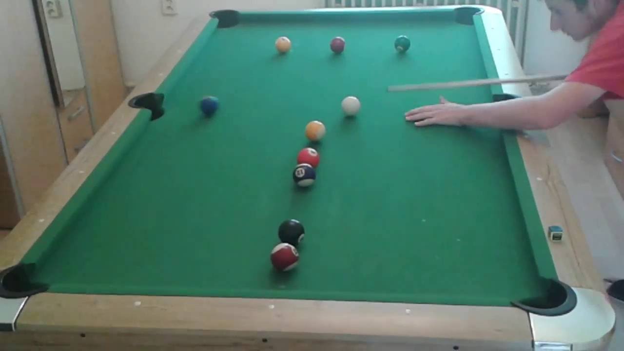 Snooker on 7 ft table- practice routine - YouTube