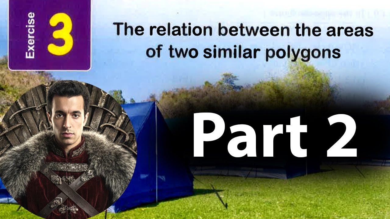 Solving exercise (3) on The relation between the areas of two similar ...