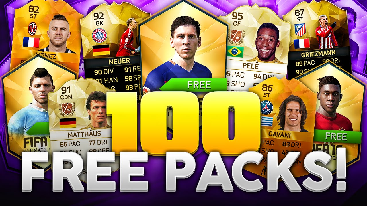 100 FREE PACKS! - YouTube