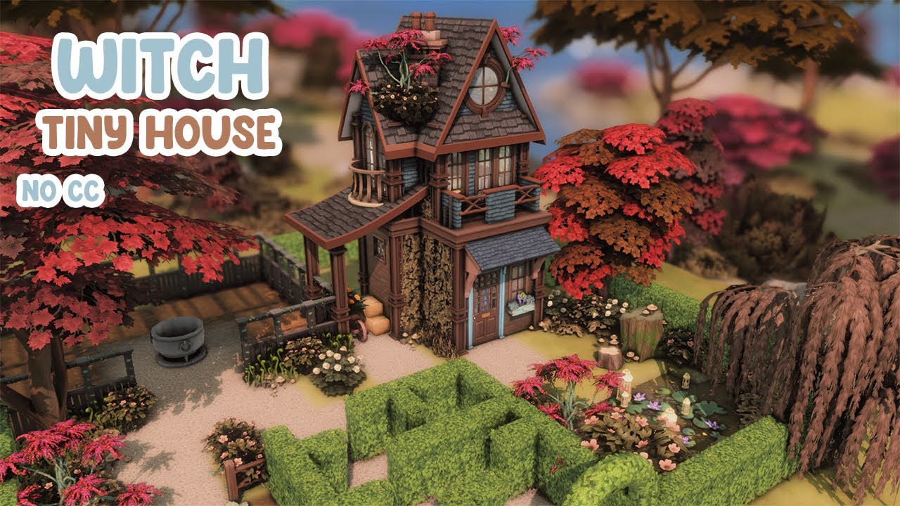 Witch Tiny House Sims 4 Speed Build with Lofi (No Talking) - YouTube