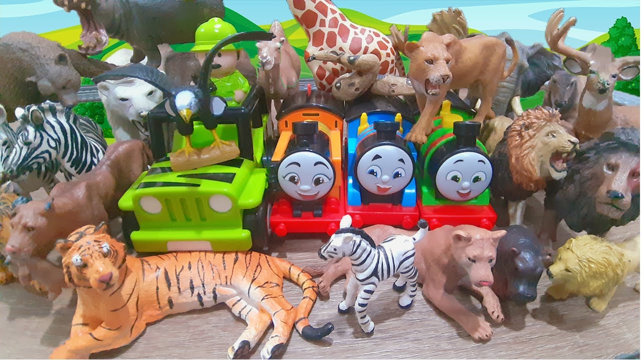 Thomas and Friends at the Zoo Learning Animals Name - YouTube