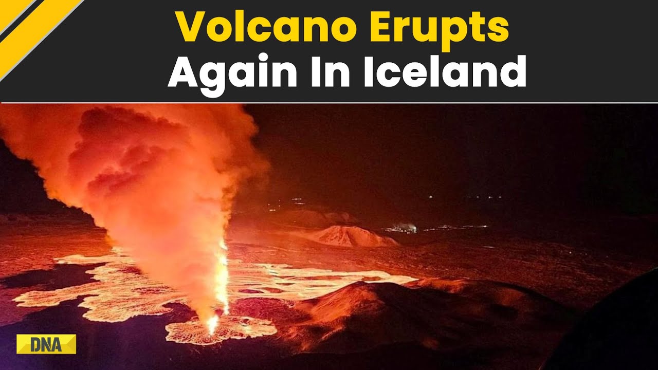 Watch! Massive Volcano Erupts For The Fourth Time In Iceland, Spewing ...