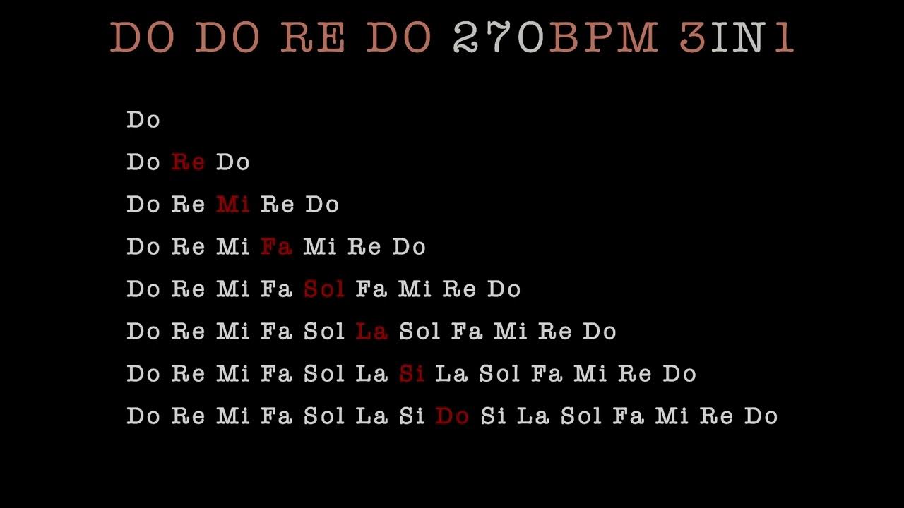 VOCAL WARM UP WARMUP WARMUPS РАСПЕВКА DO DO RE DO 270BPM 3IN1 (4 TIMES ...