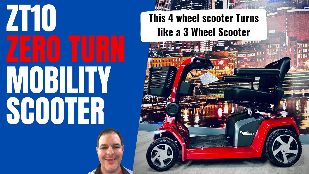 ZT10 Zero Turn Mobility Scooter by Pride Mobility - YouTube