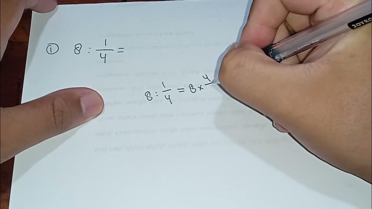 hasil dari 8 dibagi 1 per 4 - YouTube
