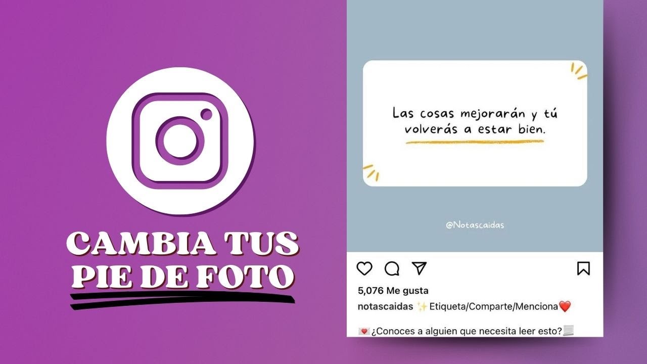 🌟 Cómo CAMBIAR el Pie de Foto en INSTAGRAM | Tutorial Actualizado - YouTube