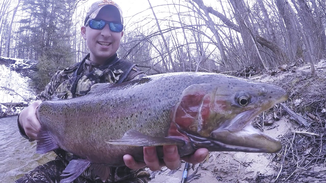 April 2018 Michigan Steelhead Fly Fishing - YouTube