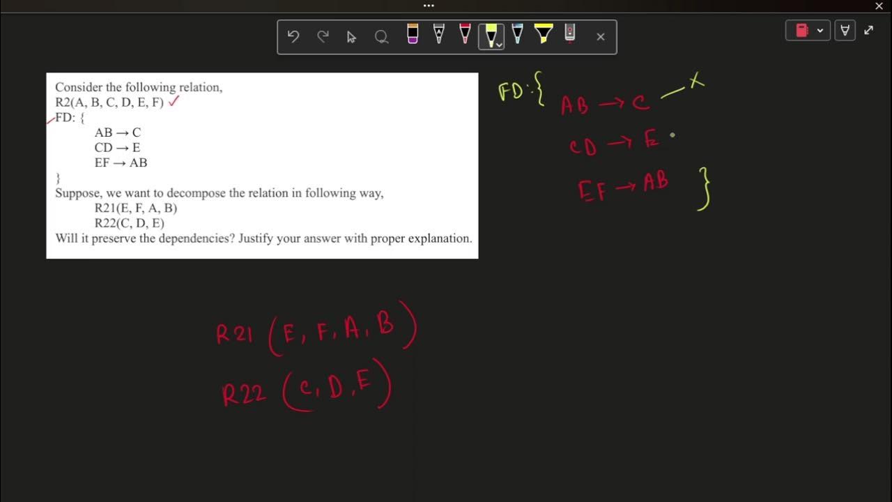 Lossless and Lossy Decomposition | DBMS | C101 | UIU | - YouTube
