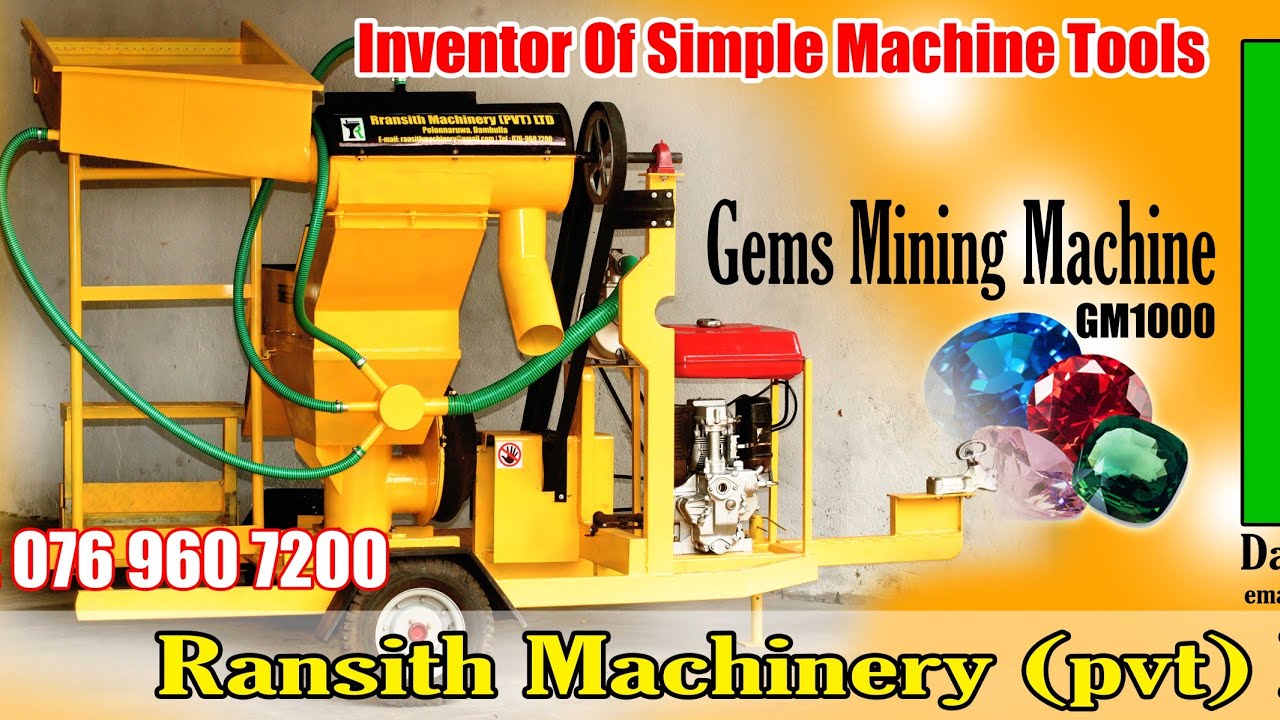 Mobile Portable Gem Washing Machine Model No. gm 1000Ransith Machinery ...
